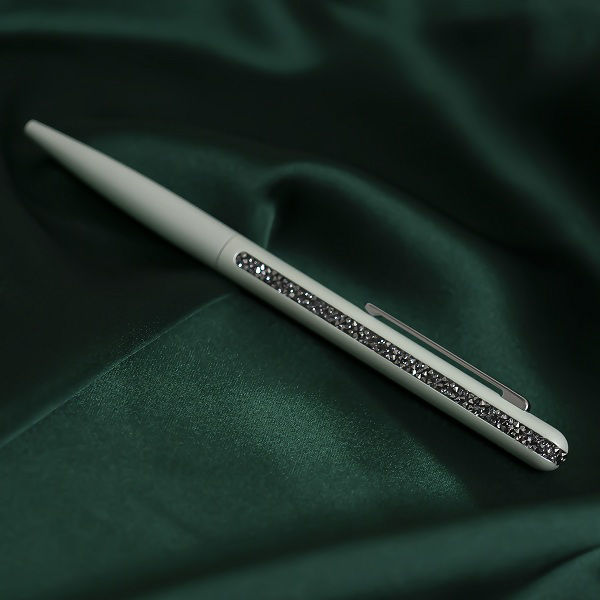 Swarovski Crystal Shimmer ballpoint pen Green, Chrome plated | Ole Aas