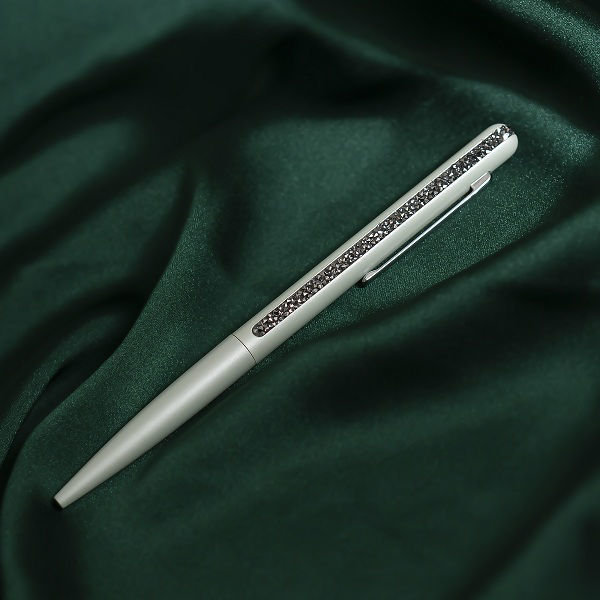 Swarovski Crystal Shimmer ballpoint pen Green, Chrome plated | Ole Aas