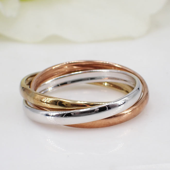 Tre gullringer i en, 3-farget | Ole Aas