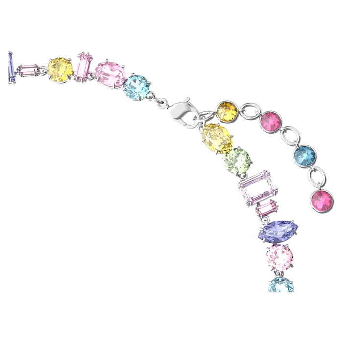 Swarovski collier Gema necklace Mixed cuts, Multicolored, Rhodium ...
