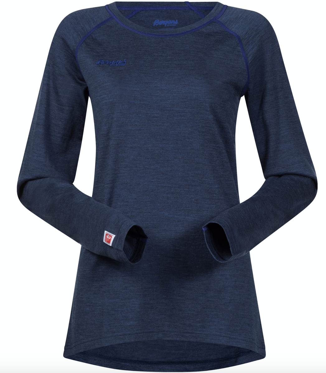 Bergans cecilie wool long sleeve 10325 navy mel- Nava Sport - din nye ...